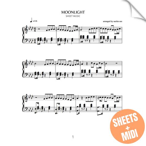 Moonlight Sheet Music And Midi Sachin Sen