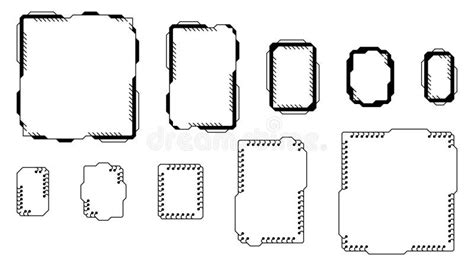 Tech Ui Frames Stock Vector Illustration Of Website