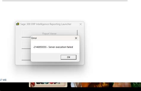 Sage Intelligence Server Execution Failed Error 2024 Pu1 Reporting And Analytics Sage
