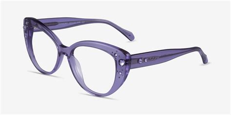 Diamond Cat Eye Clear Purple Glasses For Women Eyebuydirect Canada