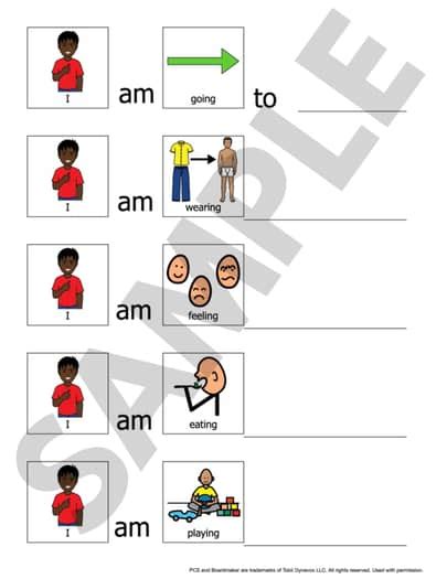 Boardmaker Pcs Sentence Strips For Boys And Girls By Behavior On Track