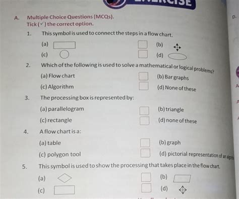 A Multiple Choice Questions Mcqs Tick The Correct Option 1 T