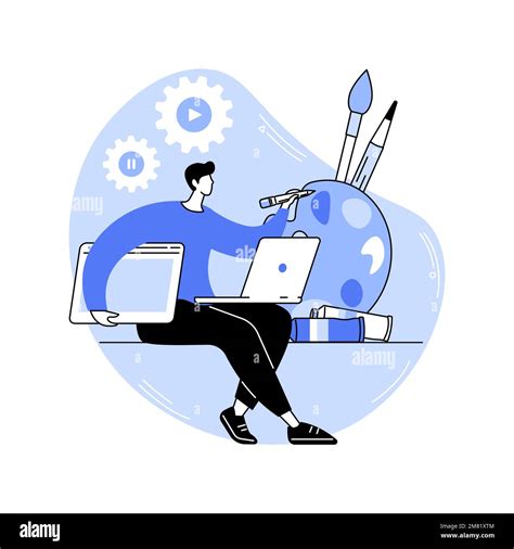 Painting Classes Isolated Cartoon Vector Illustrations Stock Vector