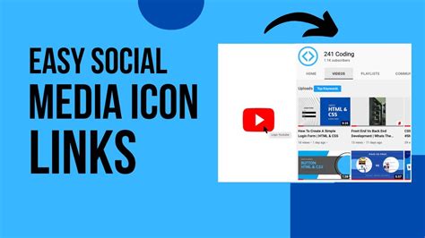 how to add social media icon links to your website html and css youtube