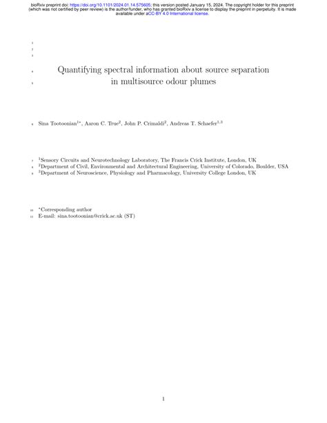 Pdf Quantifying Spectral Information About Source Separation In
