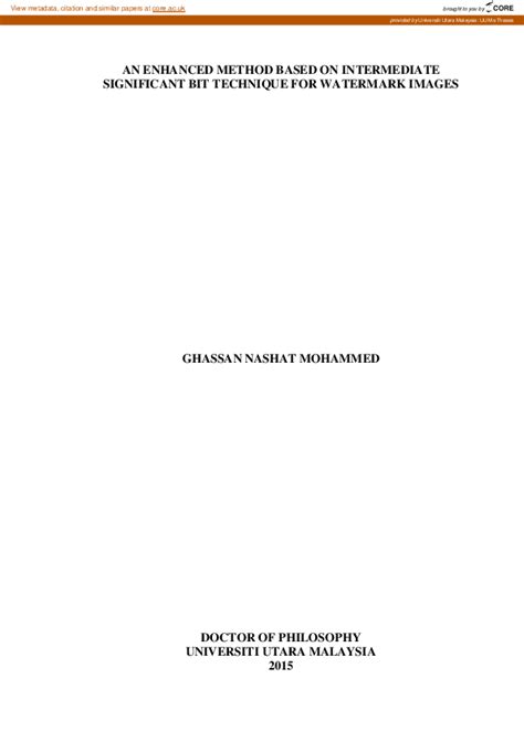 Pdf Enhanced Isb Technique For Image Watermarking