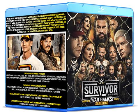 Wrestling Custom Made Survivor Series 2025 Bluray And Dvd Cover Artwork
