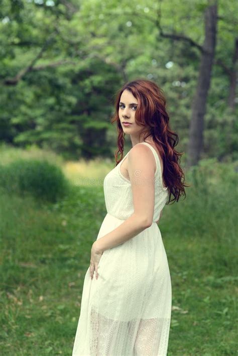 Portrait Of Redhead Girl Drinking Hot Coffee Stock Image Image Of