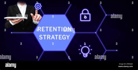 Writing Displaying Text Retention Strategy Word Written On Activities To Reduce Employee