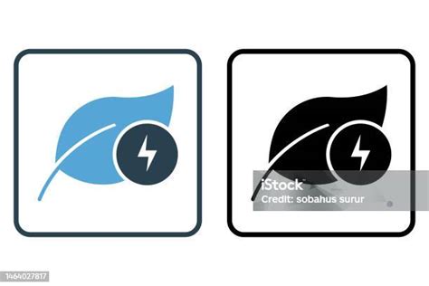 녹색 에너지 아이콘 그림입니다 전기와 잎 아이콘입니다 생태 재생 가능 에너지와 관련된 아이콘 단색 아이콘 스타일입니다 간단한