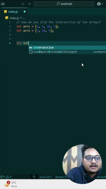 Intersection Of Two Arrays Leetcode 349 Javascript Solution Youtube