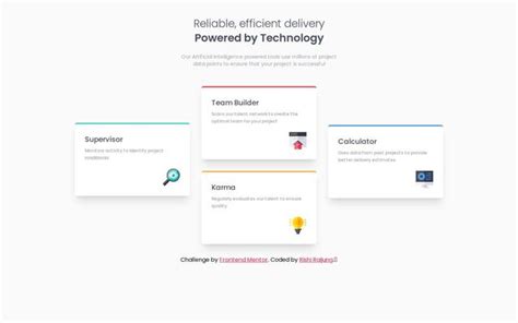 Frontend Mentor Responsive Four Card Section With Tailwind Css Coding Challenge Solution
