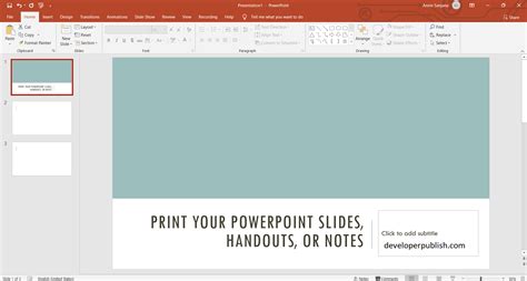 Print Out PowerPoint Slides Handouts Or Notes DeveloperPublish