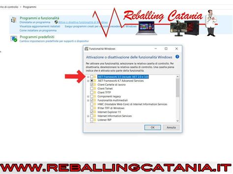 come installare framework 3 5 in windows 10