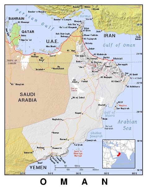 خريطة عمان