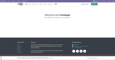 Settings In Odoo Website App Odoo V Community Edition Book