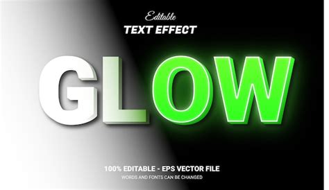 Premium Vector Glow In The Dark Text Effect