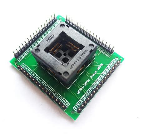 adaptador de socket qfp64 para programador de socket de prueba ic 2024 lqfp64 tqfp64 adaptadores