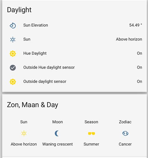 Why Is Sunsun Colored In The Glance Card And Not In Entities Frontend Home Assistant Community