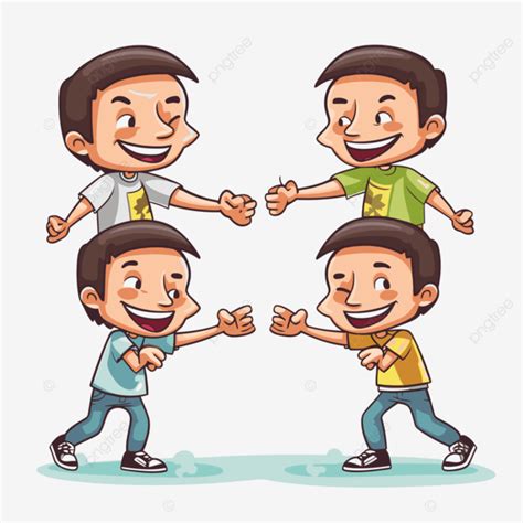 함께 더 나은 벡터 웃는 십대 소년을 보여주는 세 가지 만화 그림 상표 클립 아트 Png 일러스트 및 벡터 에 대한 무료 다운로드 Pngtree
