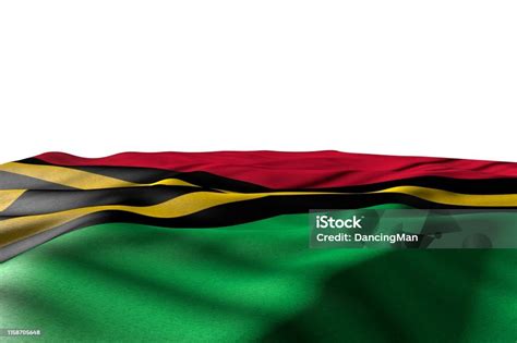 좋은 휴일 플래그 3d 그림 바누아투 국기의 모형 사진은 텍스트에 대한 공간과 흰색에 고립 된 원근 보기와 평면 누워 3차원 형태에 대한 스톡 사진 및 기타 이미지 Istock