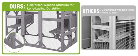 Gutinneen Extra Large Catio Outdoor Cat Enclosure Wooden