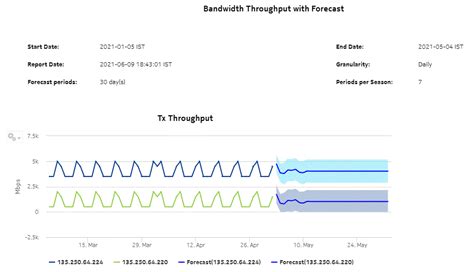 Bandwidth Throughput With Forecast Report