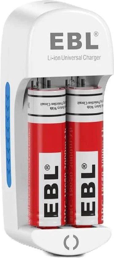 Ebl Batterijlader Met 2x 18650 Oplaadbare Batterijen Batterij Oplader Met Lithium Bol