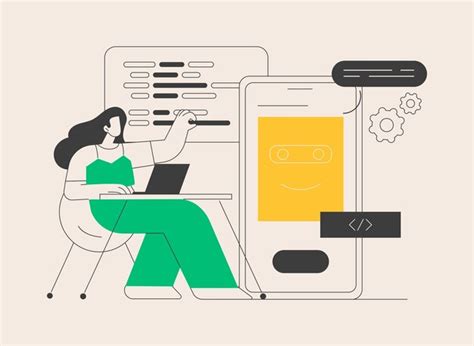 Premium Vector Chatbot App Development Abstract Concept Vector Illustration