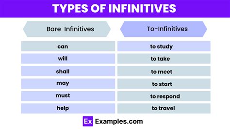 50 Infinitive Examples