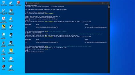 Check File Hash Correct Or Not Or File Corrupted Or Not Using Powershell In Windows 10 Hsktube