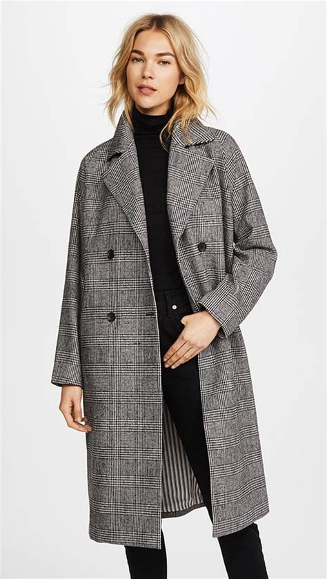 Women S Pink Plaid Pea Coat Tradingbasis