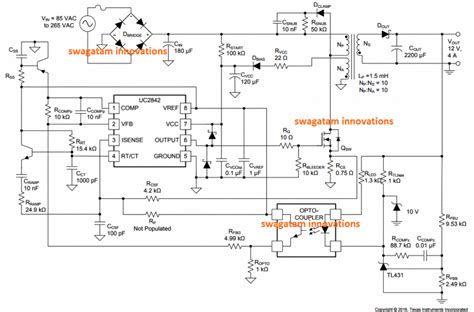2 compact 12v 2 amp smps circuit for led driver homemade circuit projects