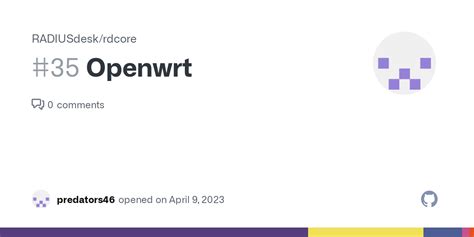 Openwrt Issue RADIUSdesk Rdcore GitHub