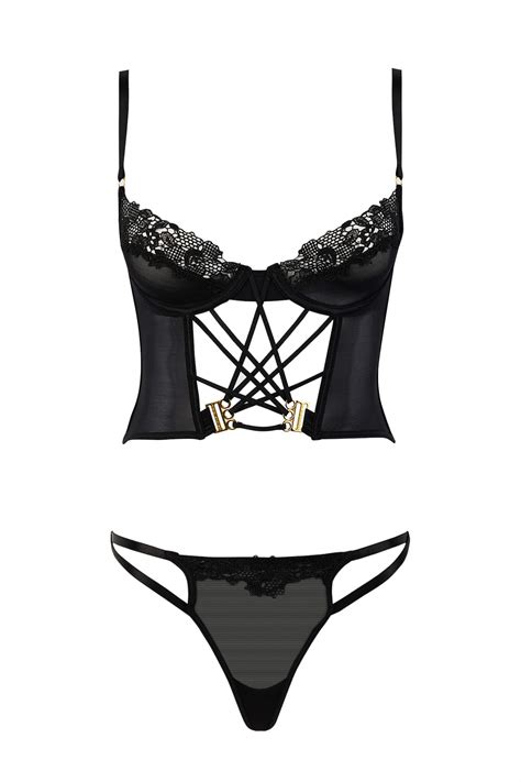 Ashley Alexiss Bustier Set • Sexy Romantic Lingerie Darkest Fox