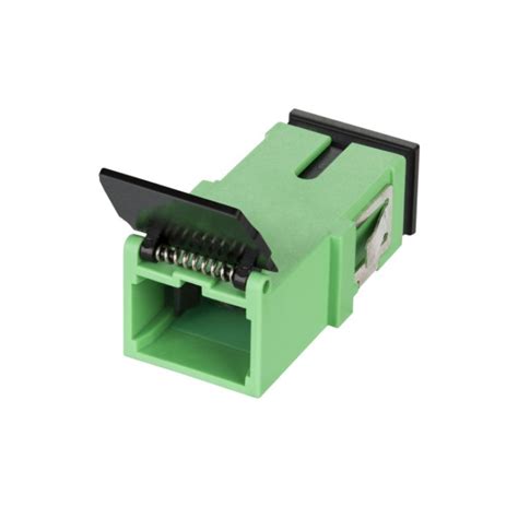 Sc Apc Simplex Adapter With Shutter Fiber Optic Distribution Box Fiber Connection Box