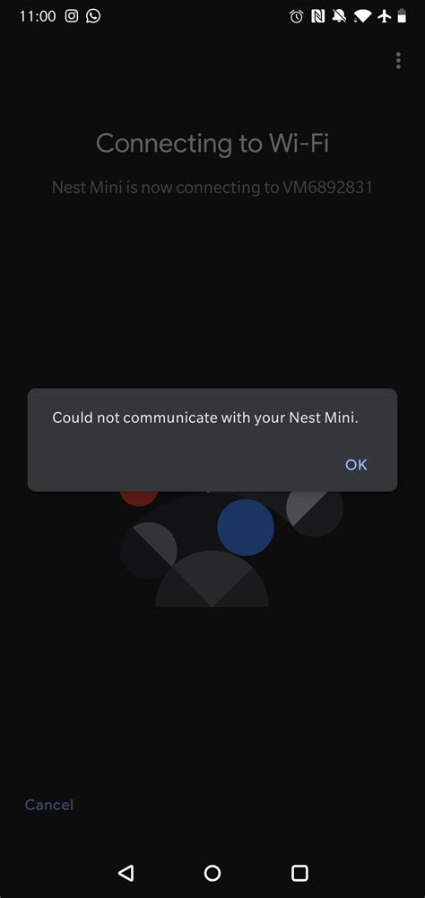 Nest Mini Not Communicating Tried Resetting It Turning On Airplane Mode And Manually Turning