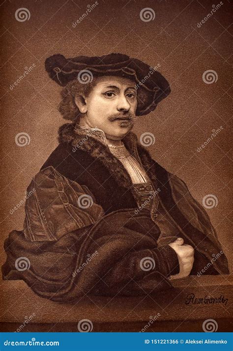 Self Portrait By Rembrandt Van Rijn Aged 34 From The Year 1640