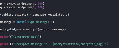 implementation of the asymmetric encryption algorithm