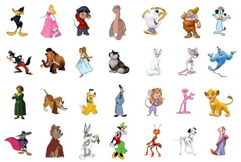 Cartoon Characters Pictures And Names