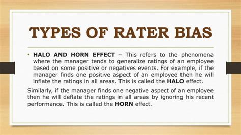 Rater Bias In Performance Management Pptx Resume Writing And Advice