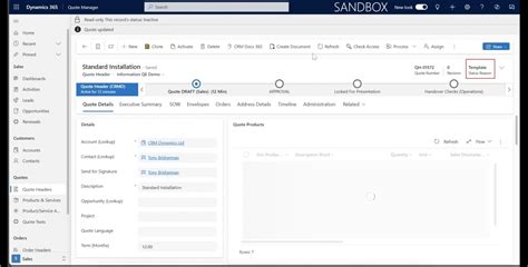 How To Create And Use Quote Template Microsoft Dynamics 365 Quote Manager Cpq Crm Dynamics