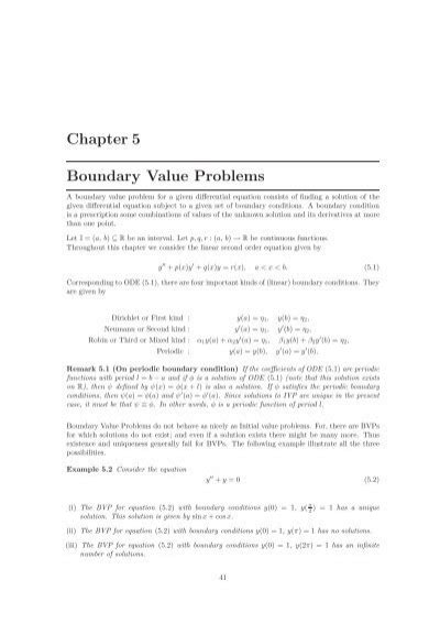 Chapter 5 Boundary Value Problems