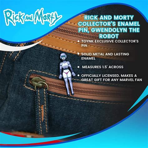Rick And Morty Collectors Enamel Pin Gwendolyn The Robot Toptoy