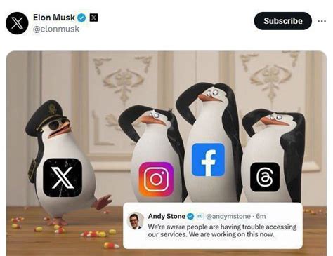 پست تمسخرآمیز ایلان ماسک درباره از دسترس خارج شدن اینستاگرام و فیسبوک عکس شهرآرانیوز