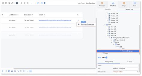 Overflow Menu Outsystems 11 ドキュメンテーション