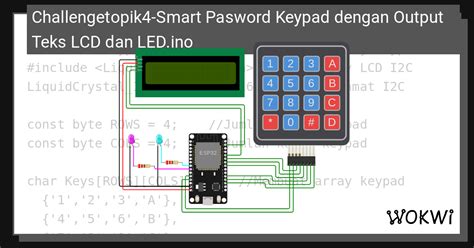 Challengetopik4 Smart Pasword Keypad Dengan Output Teks Lcd Dan O