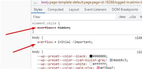 css Через несколько секунд после загрузки сайта исчезает скролл