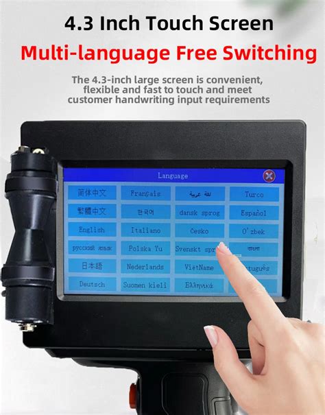 12 7mm Image Picture Qr Code Serial Number Portable Mask Online Printer Hand Jet Handheld Tij