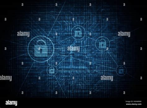 Advanced Encryption Network Standards Conceptual Dark Blue Illustration Blue Encryption